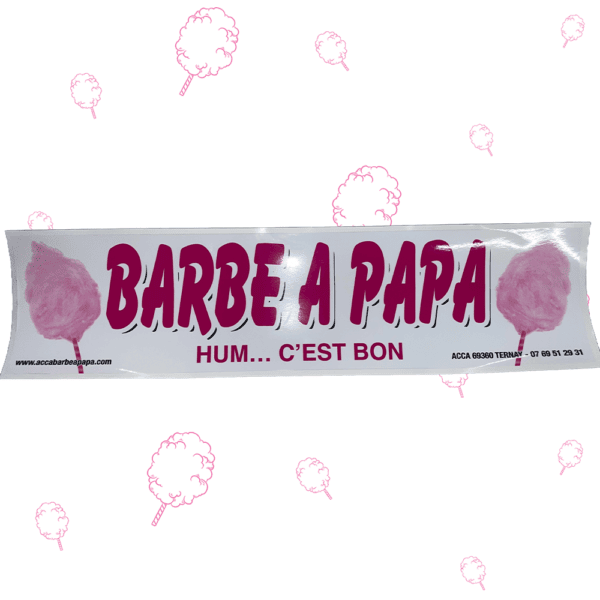 Autocollant barbe à papa - Acca Barbe à papa