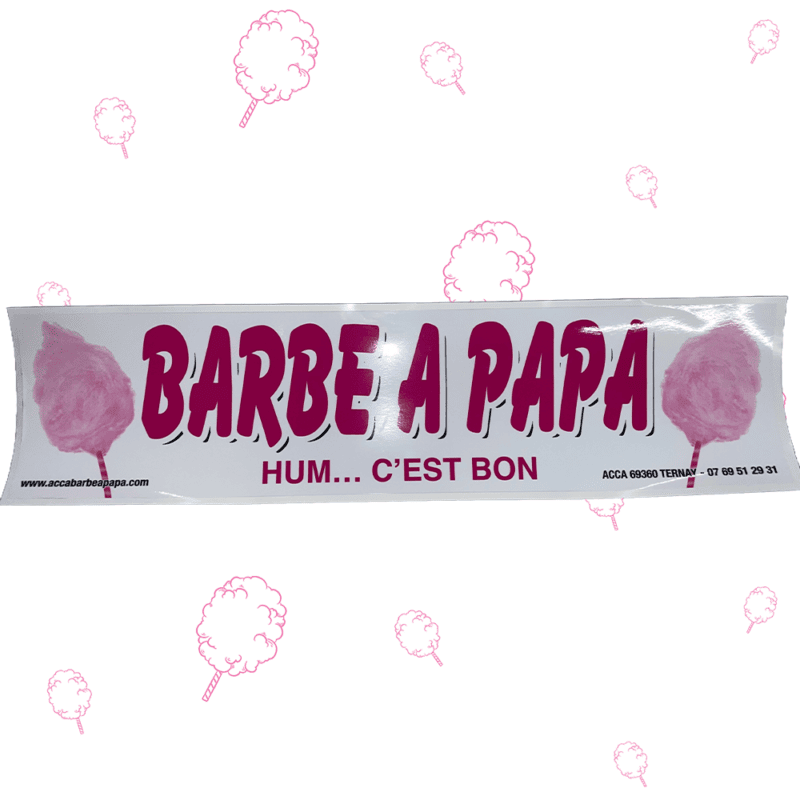 Autocollant barbe à papa - Acca Barbe à papa